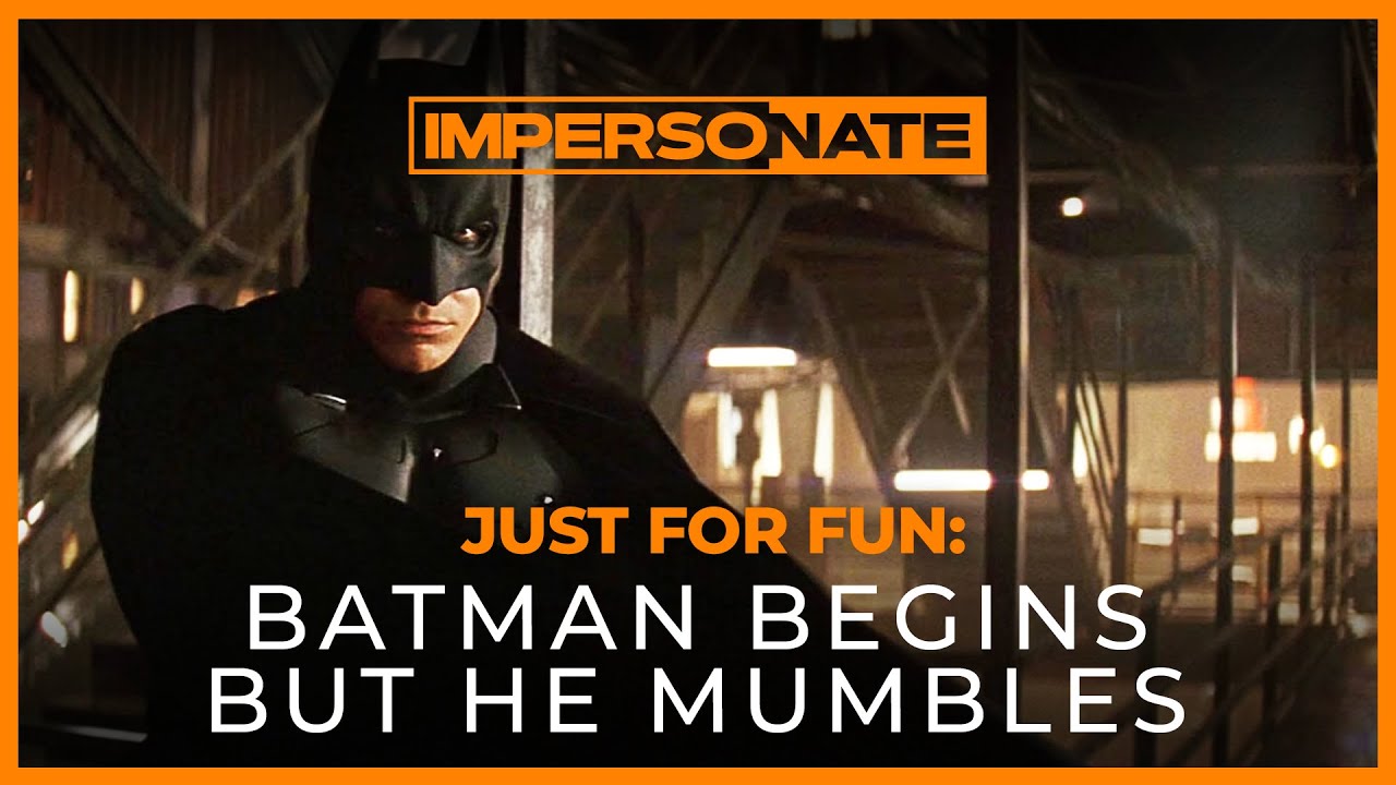Batman Begins...but he mumbles - YouTube