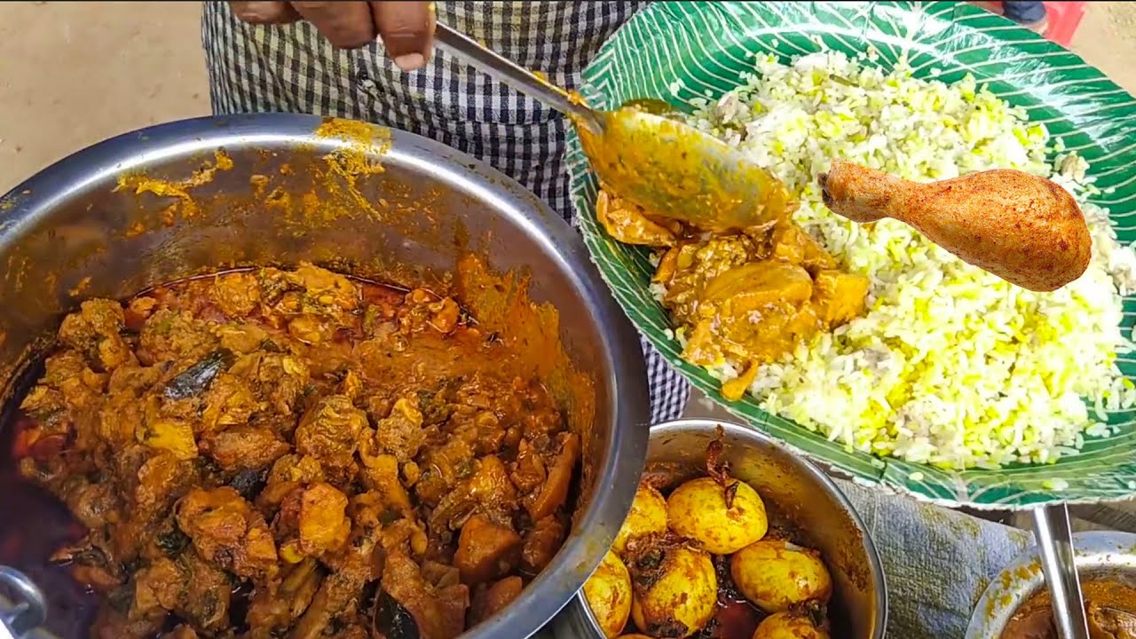 Cheapest Roadside Unlimited Meals | Indian Street Food | Street Cooking ...