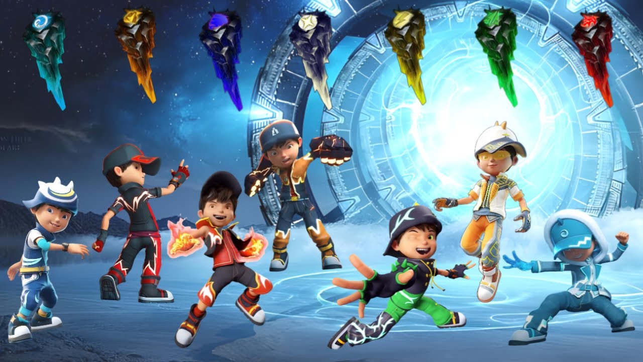 Mencocokan Boboiboy Galaxy Tahap 2 dengan 7 Batu Kristal Berlogo ...