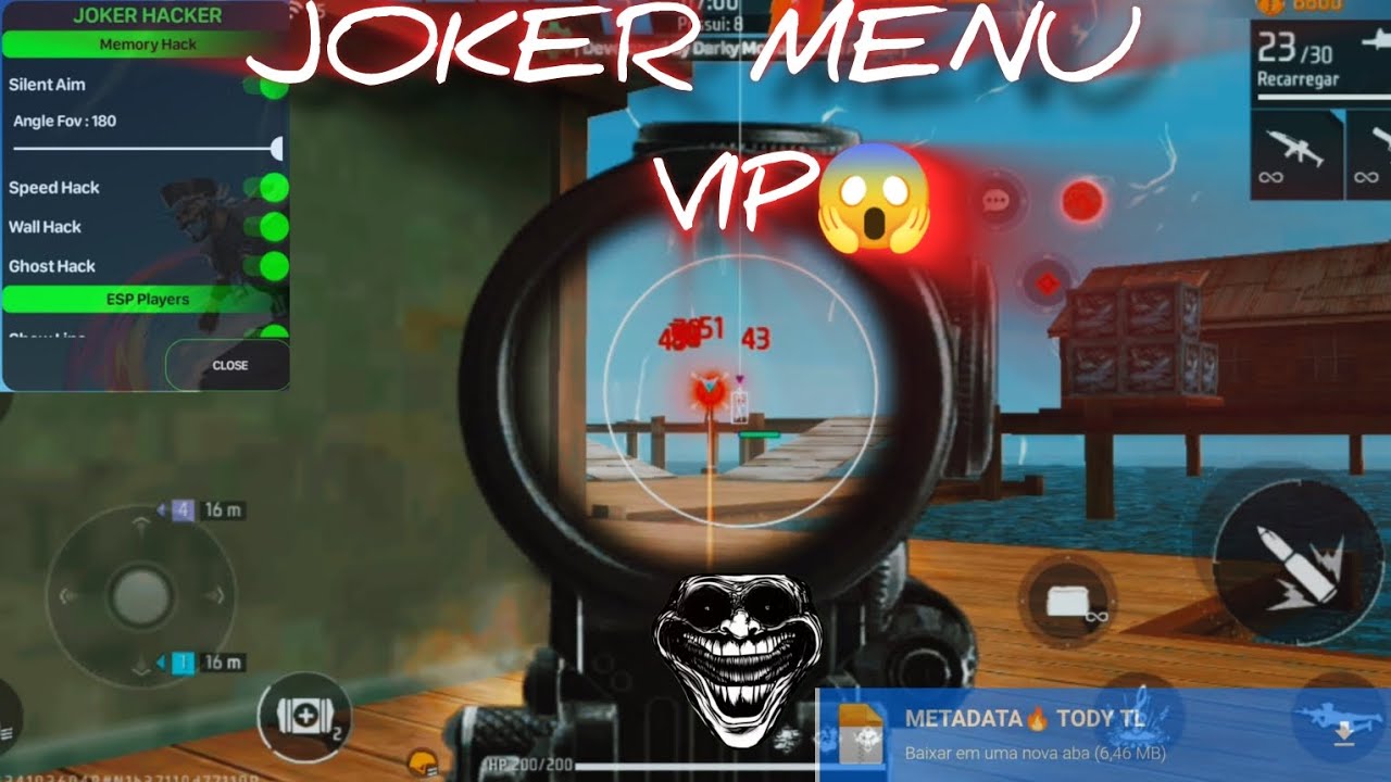 MENU VIP JOKER MOD MENU HS 100% GRUDANDO ANT BAM ANT BLECK PARA FREE ...