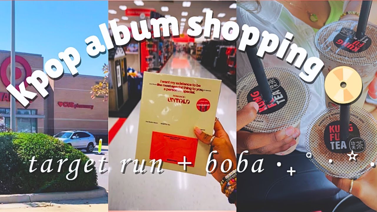 kpop album shopping 📀 | target run + boba ‧₊˚ ⋅* ‧₊ - YouTube