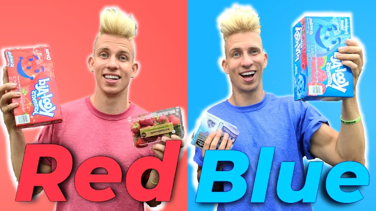 We ONLY ate ONE COLOR food for 24 hours Voros Twins Da Vinky - YouTube