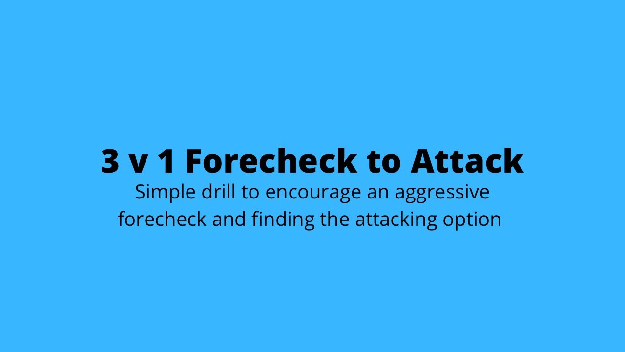 Hockey Drill | Offense Zone Tactics - 3v1 Forecheck to Attack - YouTube