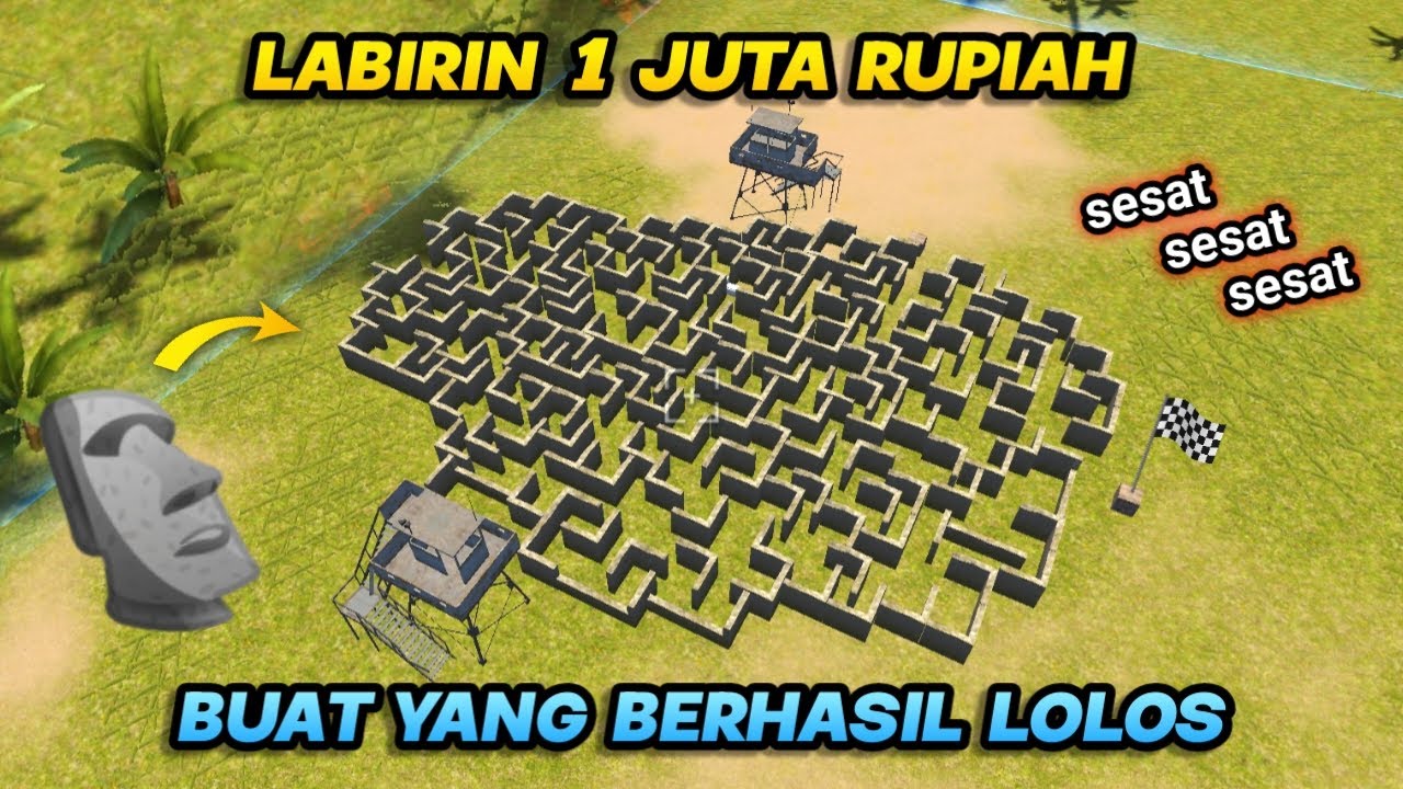 DAPET 1 JUTA RUPIAH BUAT YANG BERHASIL LOLOS DARI MAP LABIRIN BUATAN ...