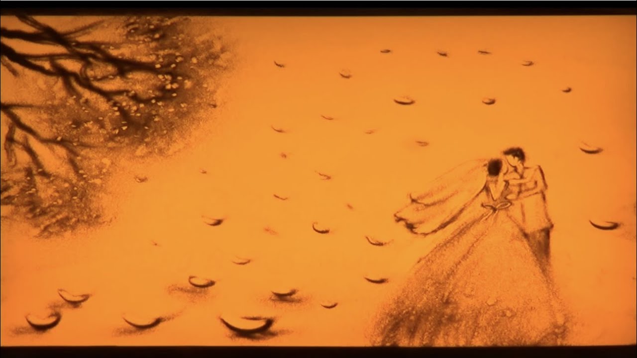 Sand Art Show for wedding ! sand art by Xiaoyu Zhang . - YouTube