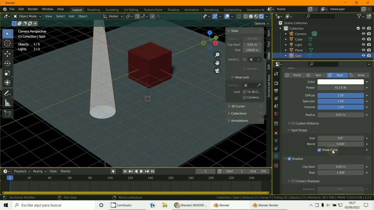 Luces Spot Blender - YouTube