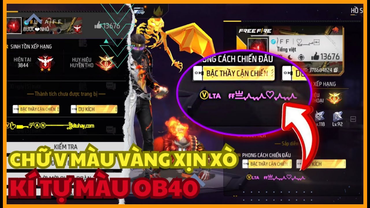 [Free Fire] Cách Có Chữ V Trong FF OB 40 - Kí Tự Màu FF | GC SKYLER ...