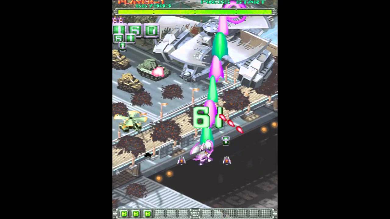 Ketsui (arcade) - stage 1 - YouTube