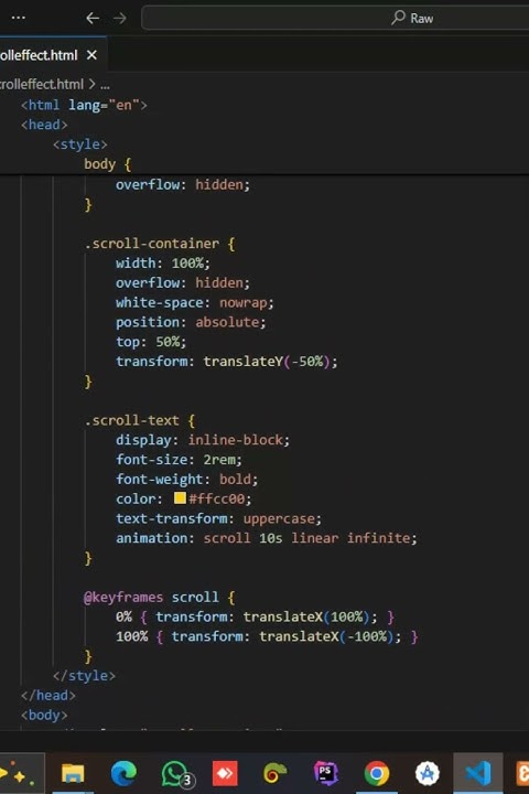 CSS Hack: Scrolling Text Effect in 30 Seconds! 🚀 - YouTube
