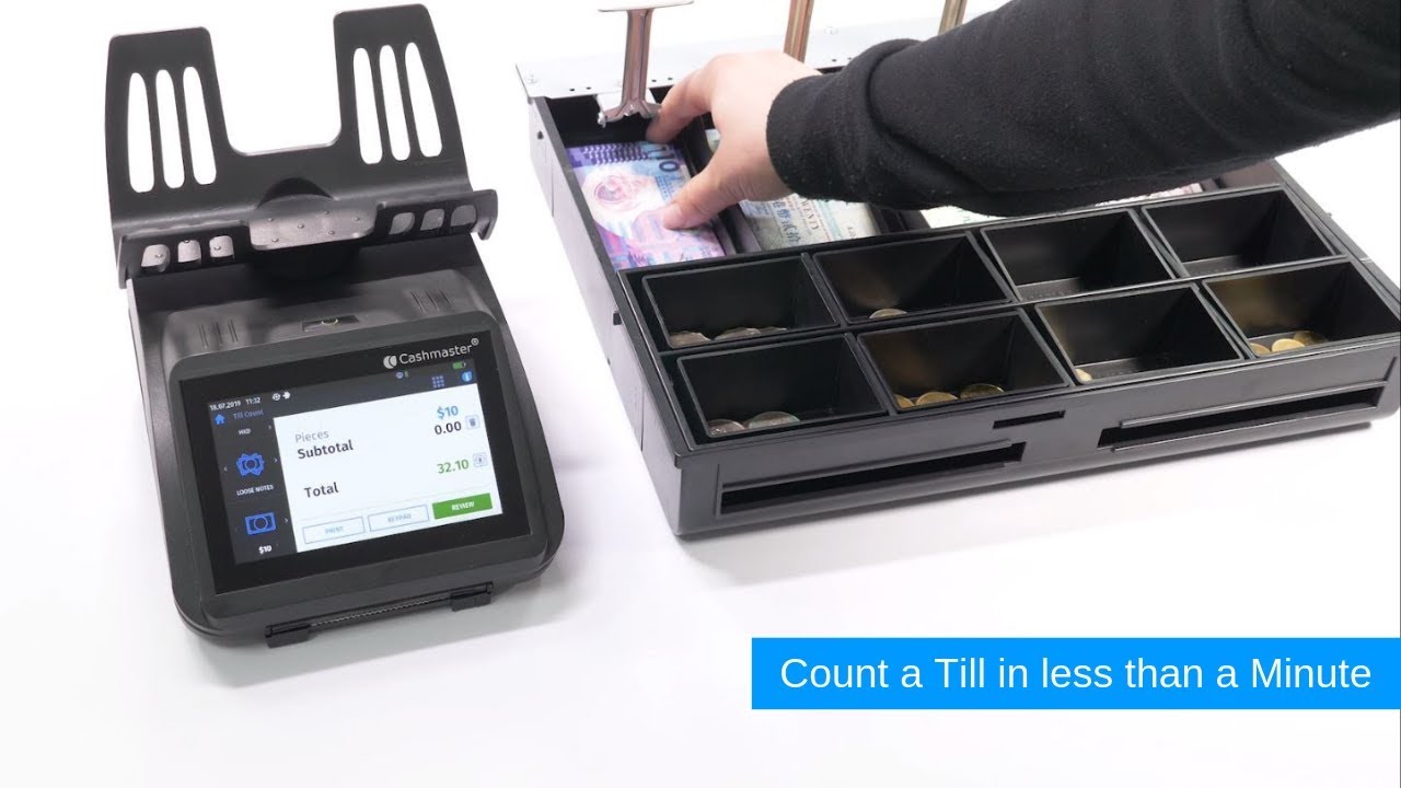 How to count a till in less than a minute and print out total - YouTube