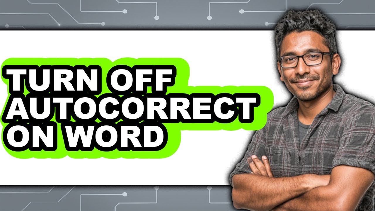 How to Turn Off Autocorrect on Word (updated) - YouTube