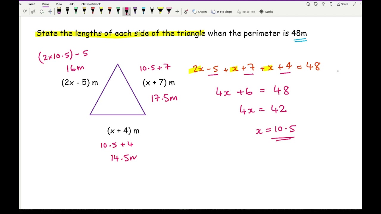 KS/GCSE - Perimeter: Reverse Questions - YouTube