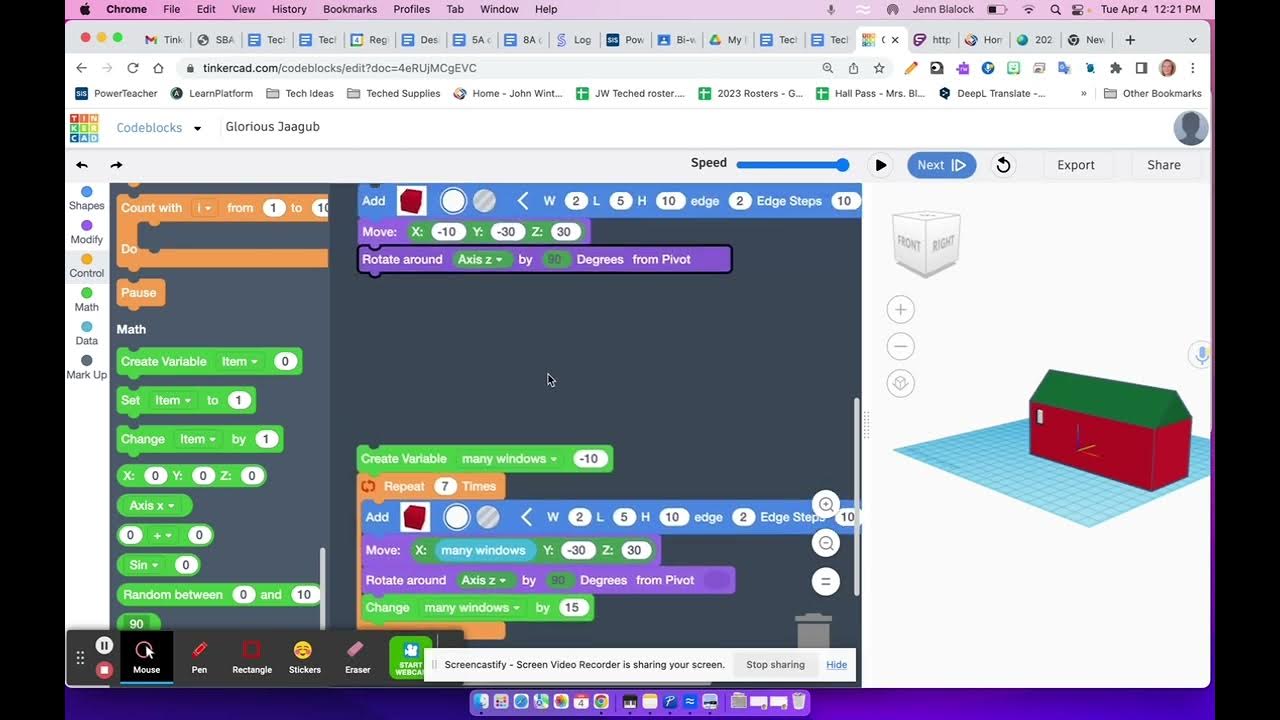 How to use a repeat block in Tinkercad Codeblocks - YouTube