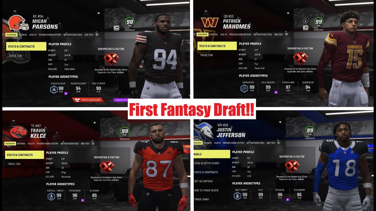 We Started our First Fantasy Draft of Madden 24! - YouTube