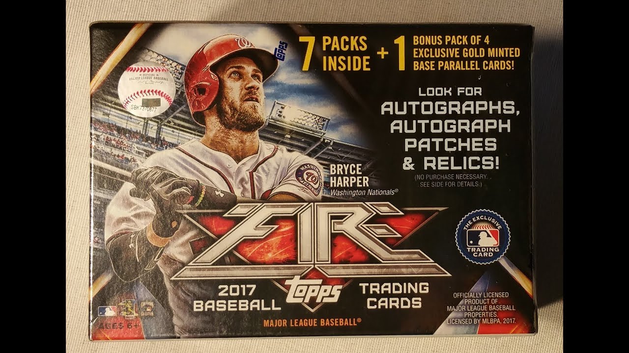 2017 Topps Fire MLB Baseball trading cards. Two numbered cards!! - YouTube