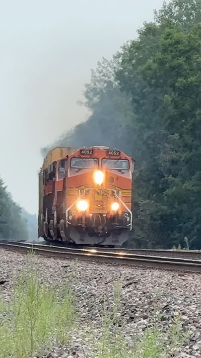 BNSF Dash 9 leads BNSF Manifest train! #bnsfrailway #bnsftrains #bnsf - YouTube