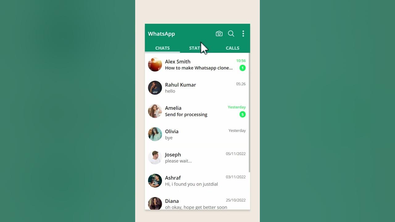 Whatsapp UI Clone in Html and CSS | Chat App Design #shorts - YouTube