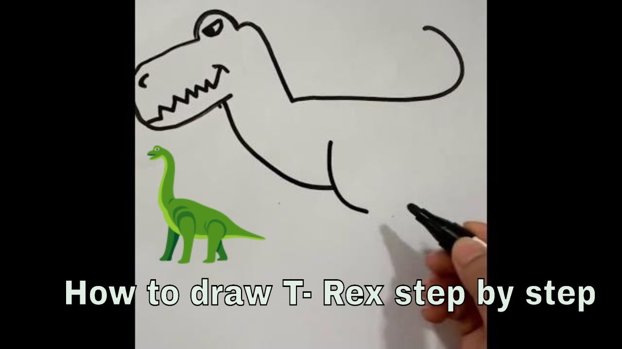 How to Draw T-Rex - step by step | easy drawing - YouTube