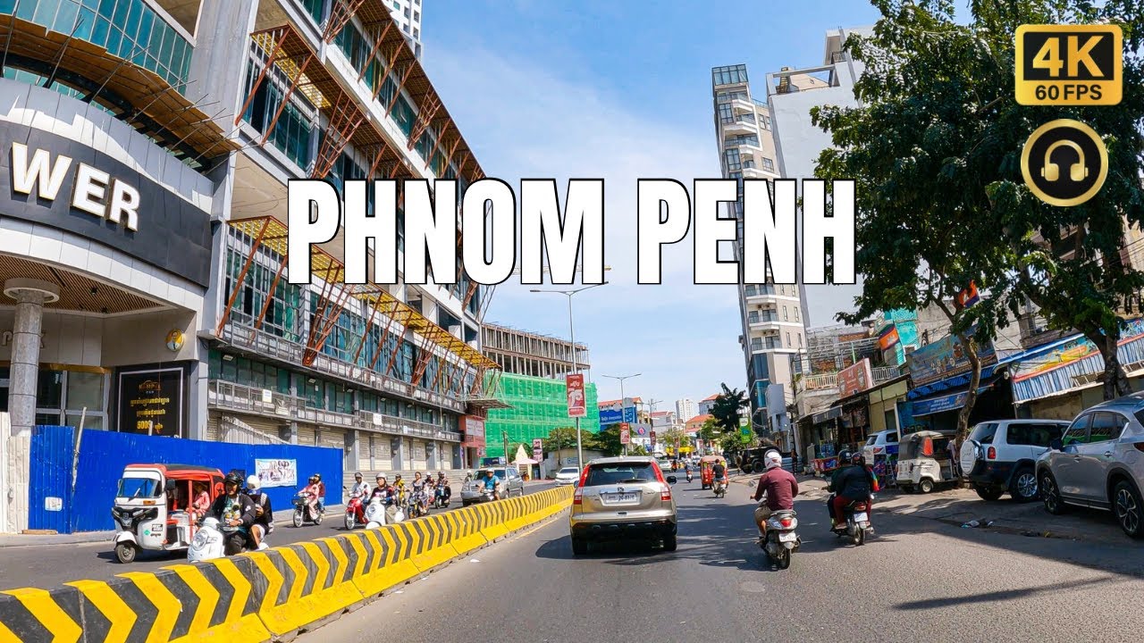 Drive through Phnom Penh city | 4K HDR - YouTube