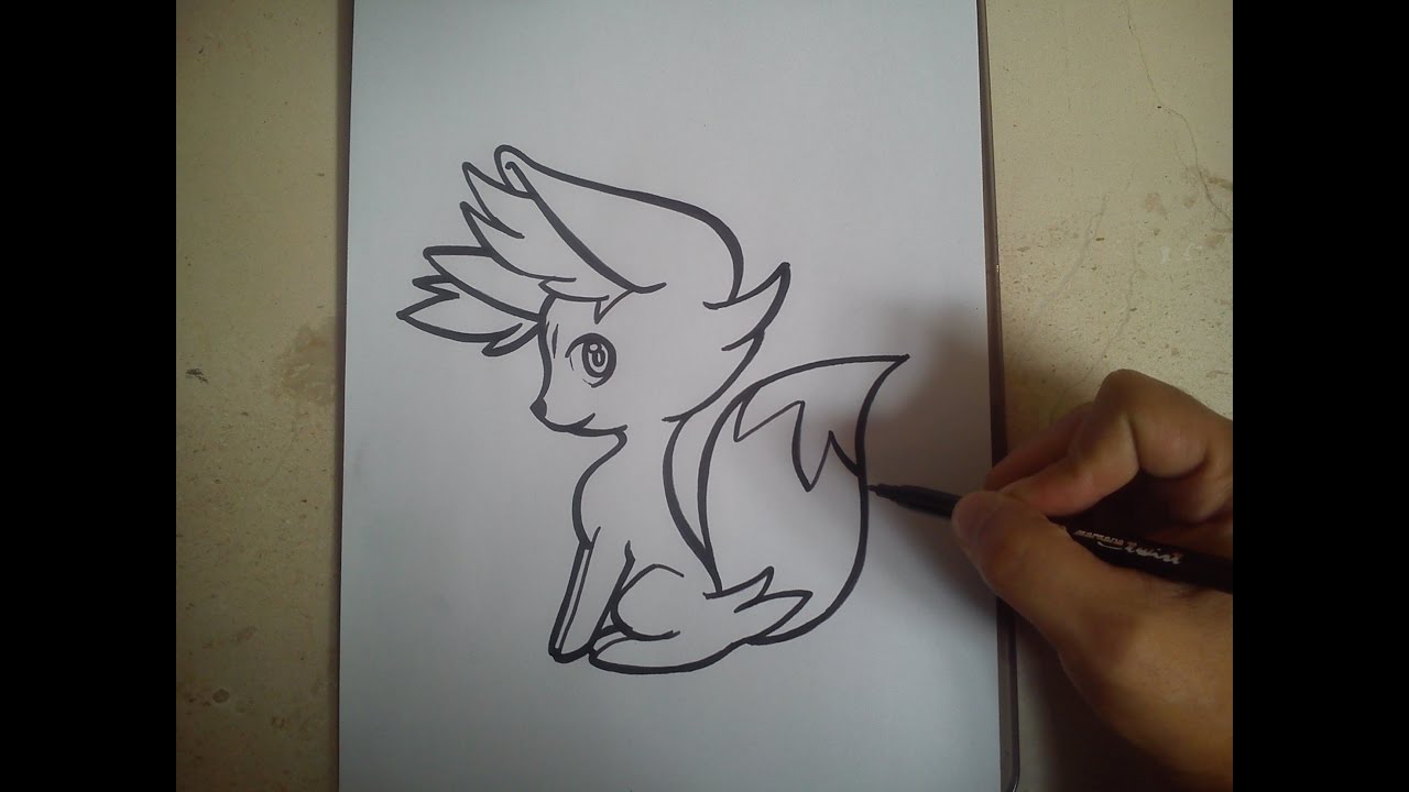 COMO DIBUJAR A FENNEKIN - POKEMON / how to draw fennekin - pokemon ...
