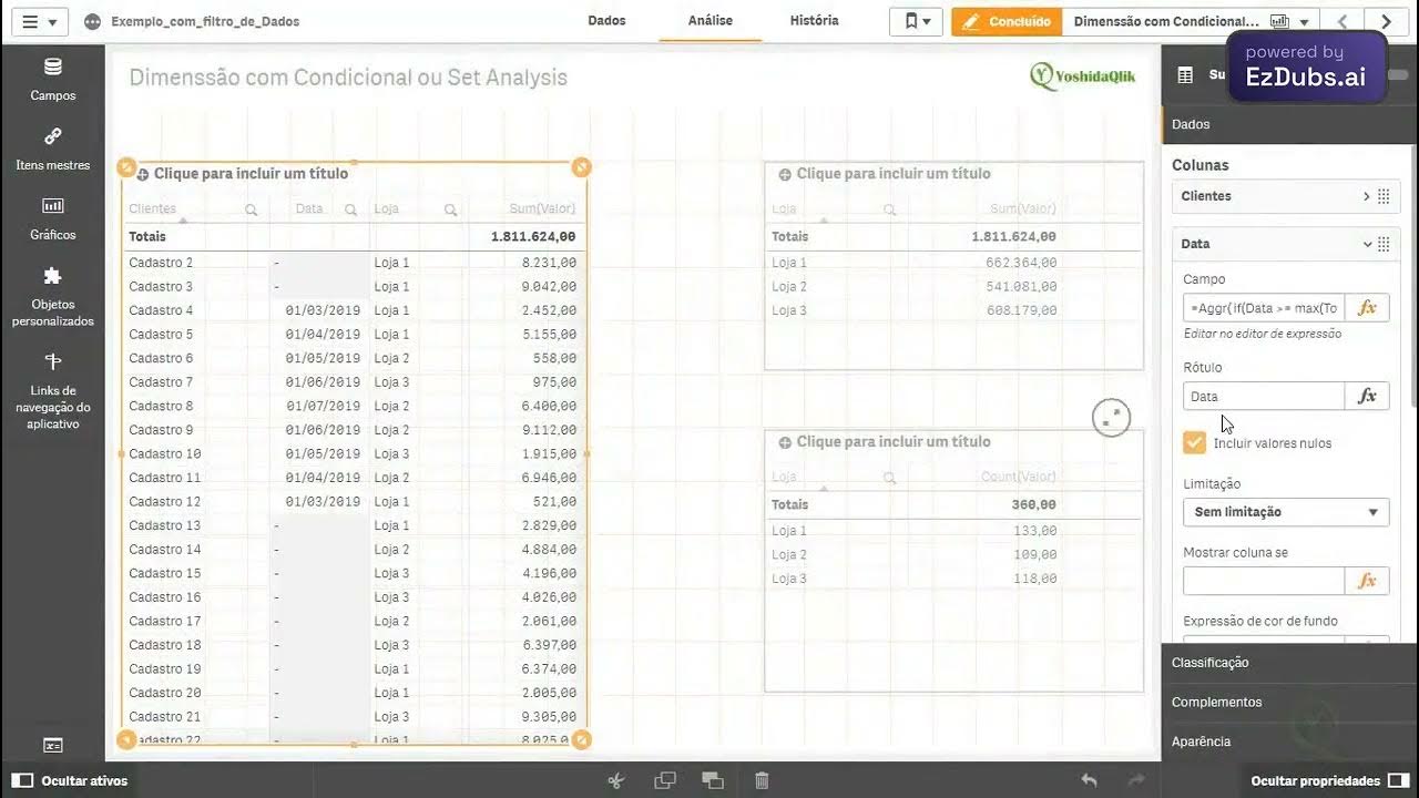 Dimension with Conditional or Set Analysis in Qlik Sense - YouTube