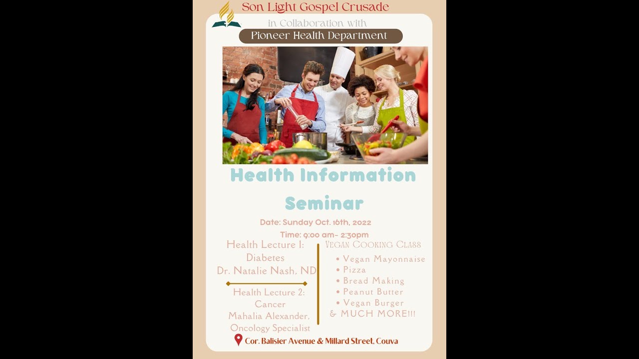 Health Seminar | 16th OCT 2022 | Pioneer SDA - YouTube