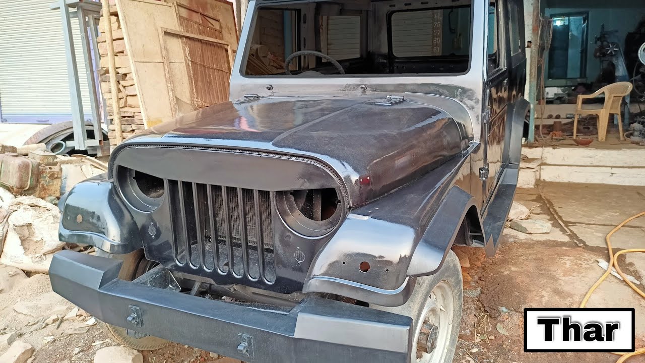 Mahindra Thar Modified Marshal | दमदार कार का मोडिफिकेशन - YouTube