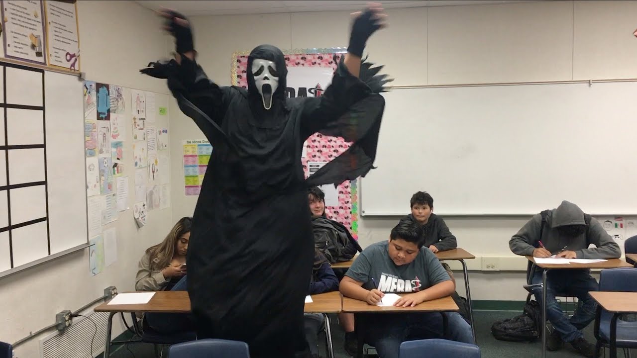 ghostface goes to high school - YouTube