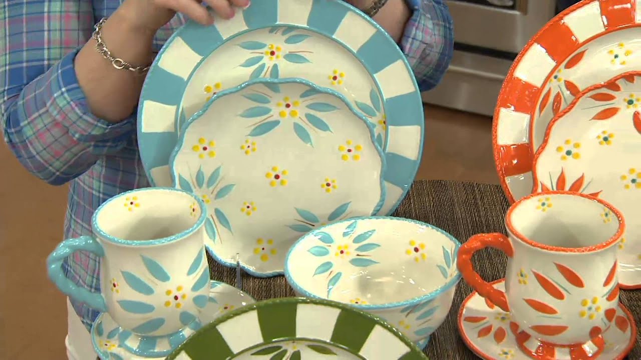 Temp-tations 20-piece Service for 4 Dinnerware Set on QVC - YouTube
