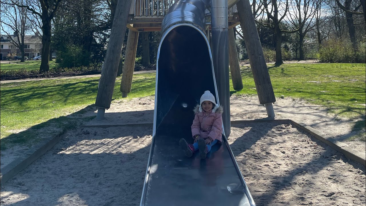 Happy to play in park | slide | Eindhoven | Netherlands - YouTube