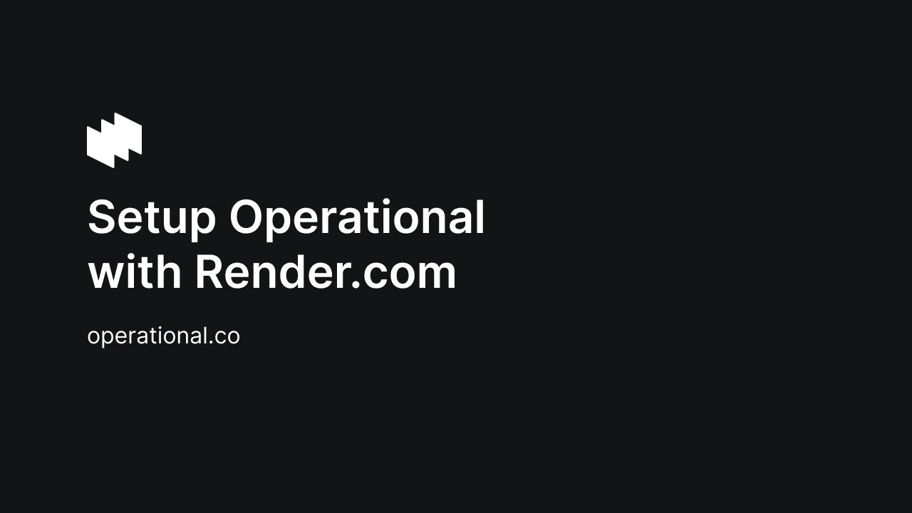 Setup Operational on render.com - YouTube