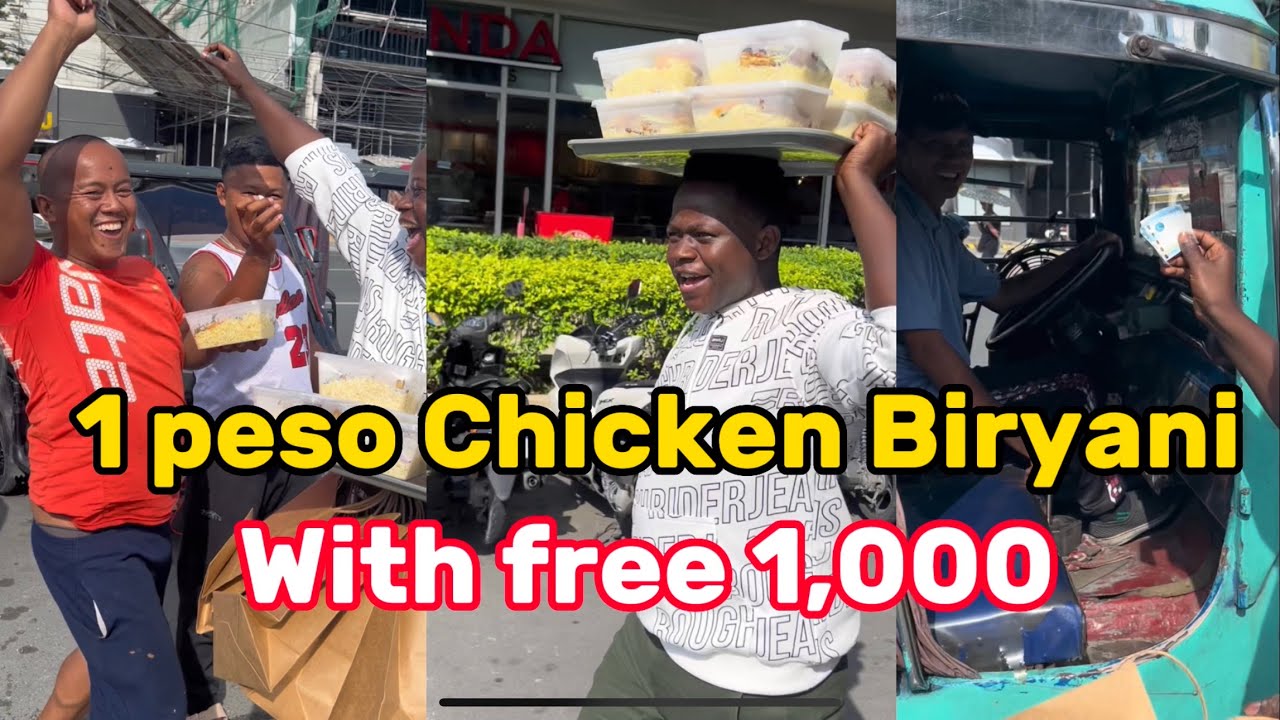 1 pesos Chicken Biryani And Get 1,000 pesos free - YouTube