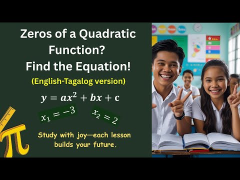 Finding the Equation of a Quadratic Function from Its Zeros - YouTube