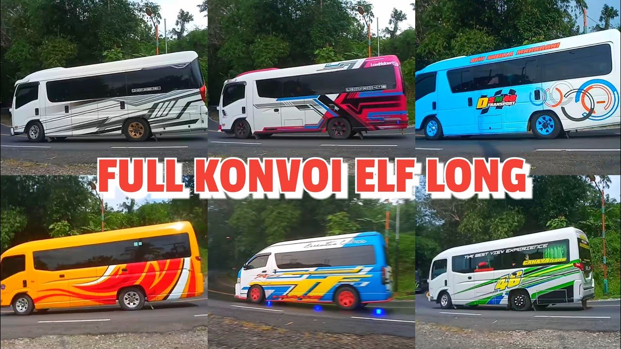 FULL KONVOI MINI Bus ELF LONG Pulang Liburan Mantai Dari Pangandaran ...