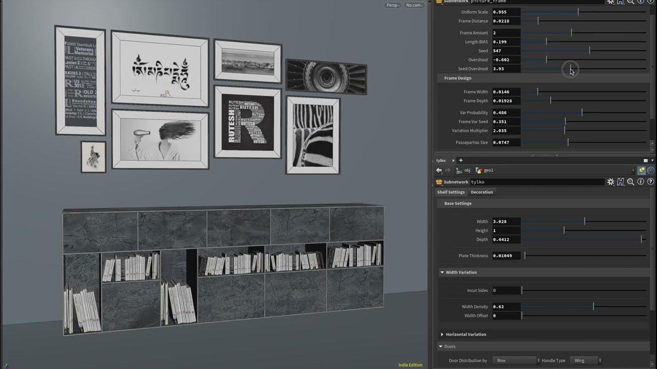 Picture Frame Generator | Houdini Digital Assets | Mellowmesher - YouTube