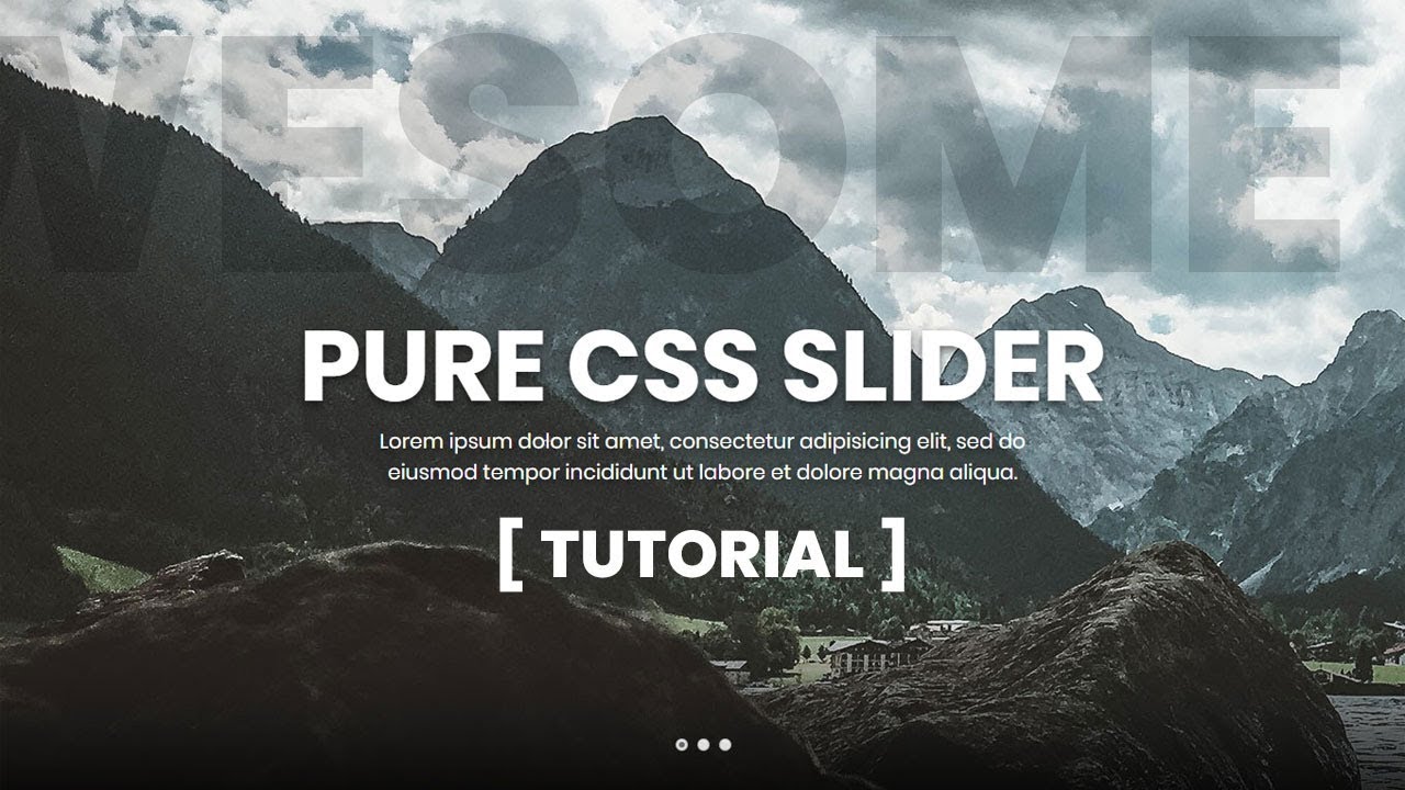 Pure CSS Slider | Slider Like Tesla.com - YouTube