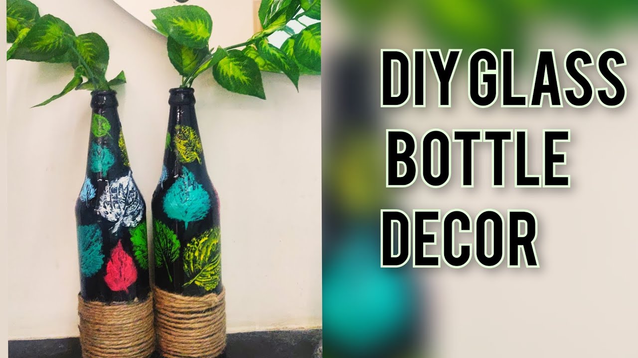 DIY Glass Bottle Decor| Room Decor| - YouTube