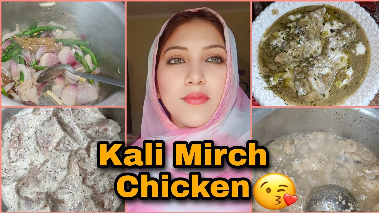 Kali Mirch Chicken With White Gravy ♥️ | Mughlai Chicken Gravy ♥️ ...