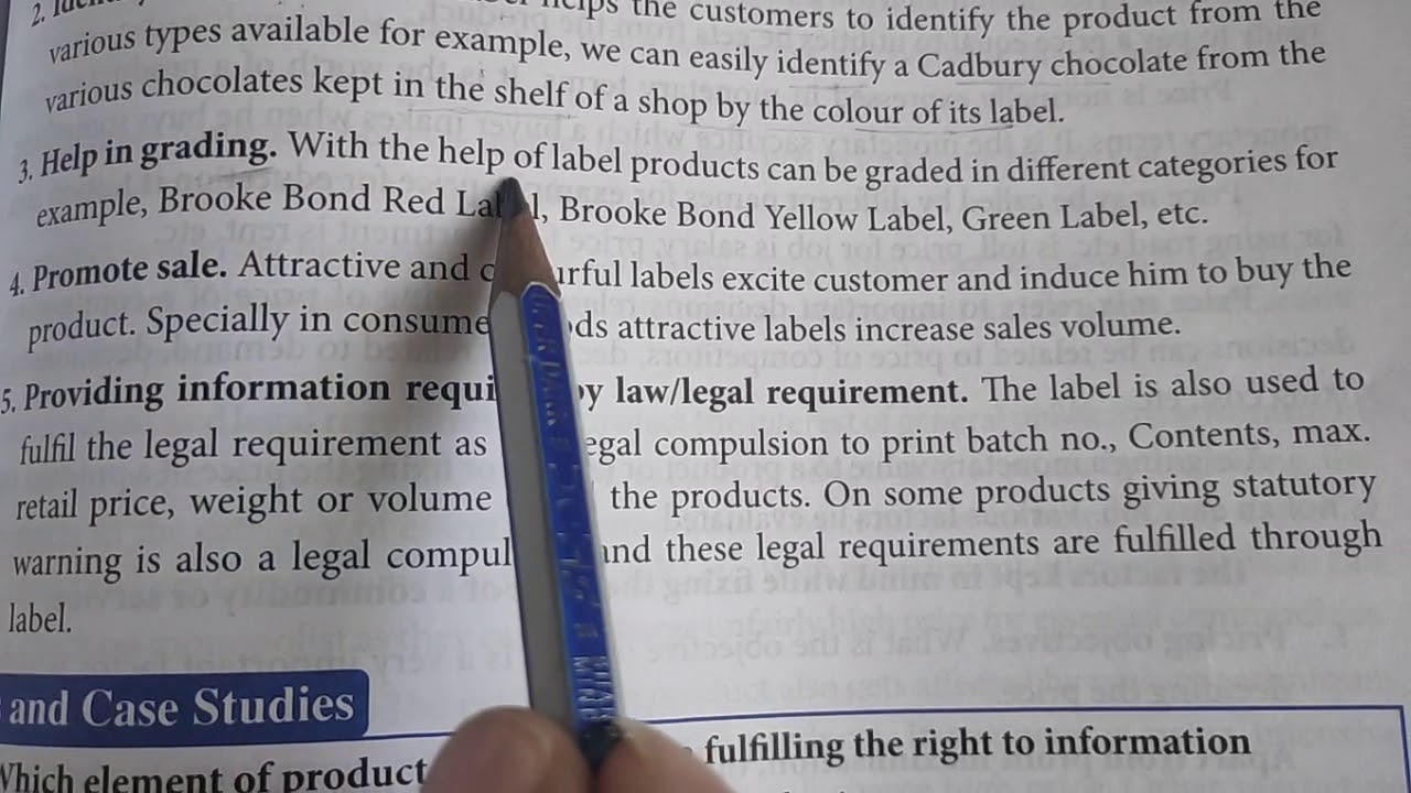 Labelling part 2 /elements of product mix/ marketing management - YouTube