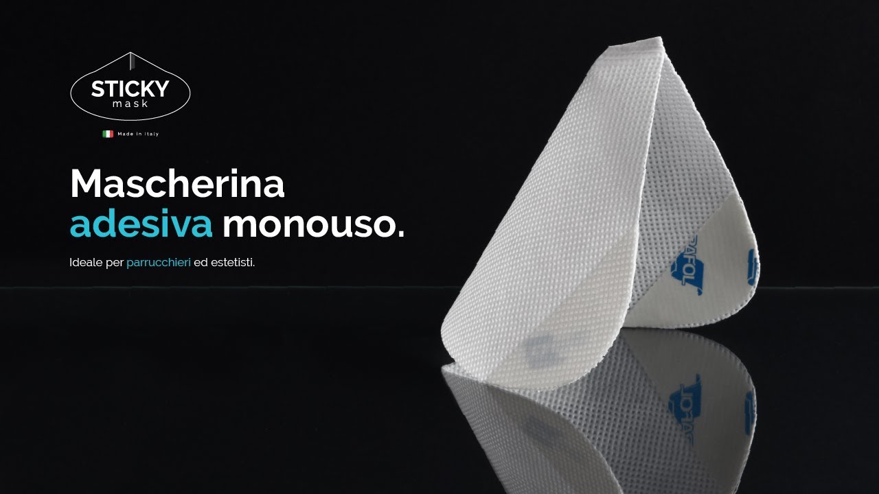 Scopri Sticky Mask la Mascherina adesiva monouso per parrucchieri ed ...