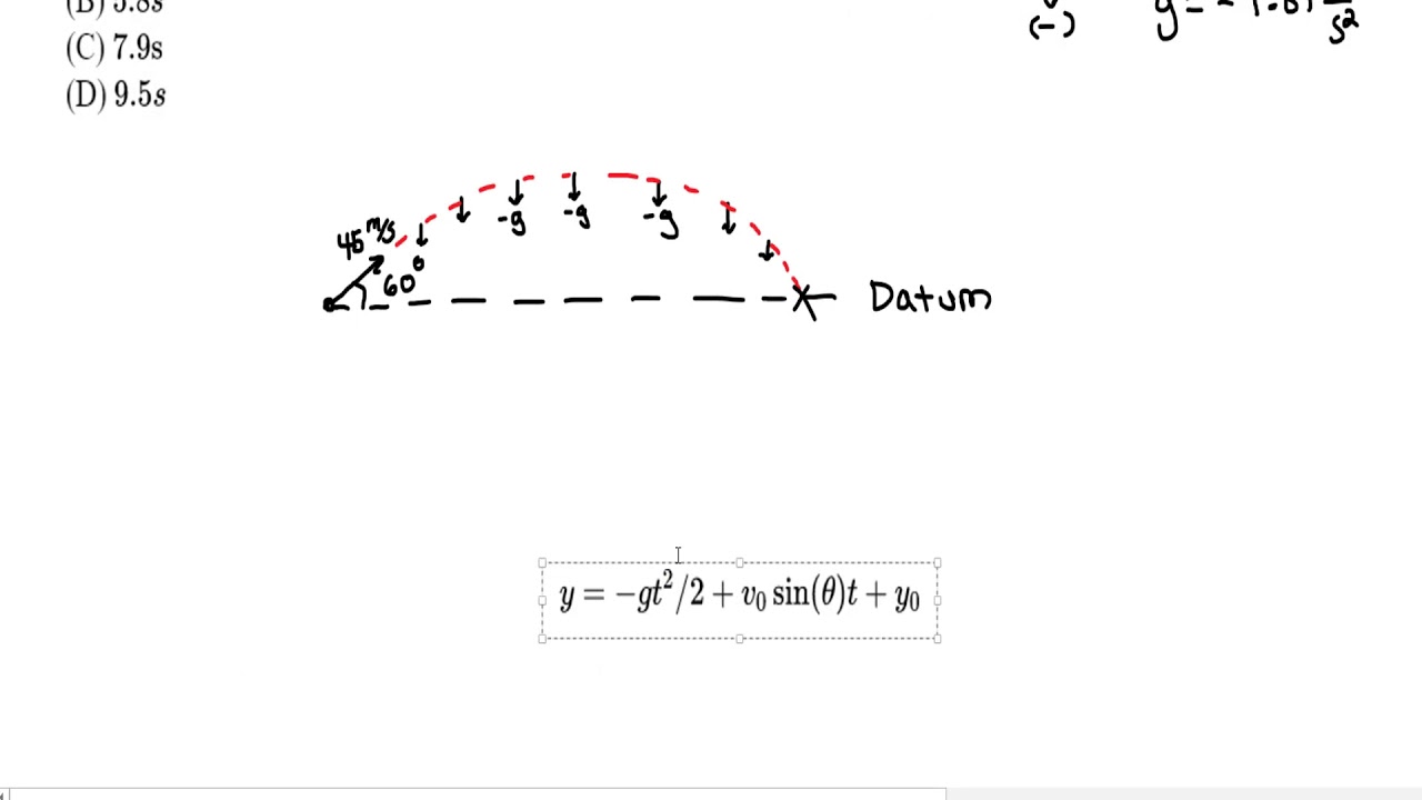 FE Exam Review - Kinematics Projectile Motion - YouTube