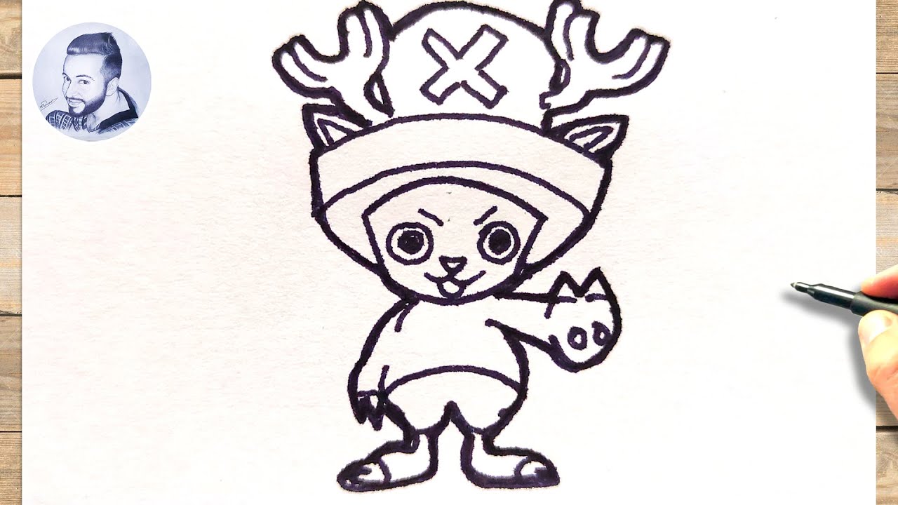 Comment dessiner chopper one piece facile - YouTube