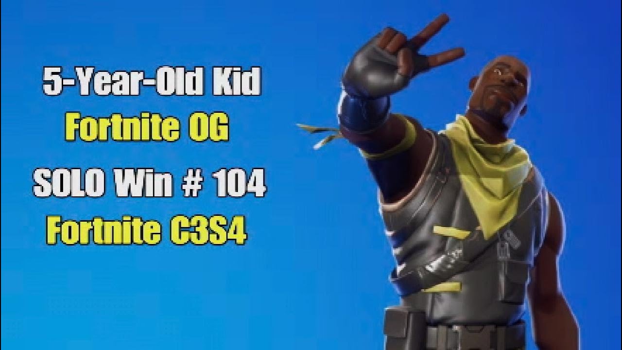 5-Year-Old Fortnite OG Uses Season 1 OG Skin To Get Solo Win # 104 ...