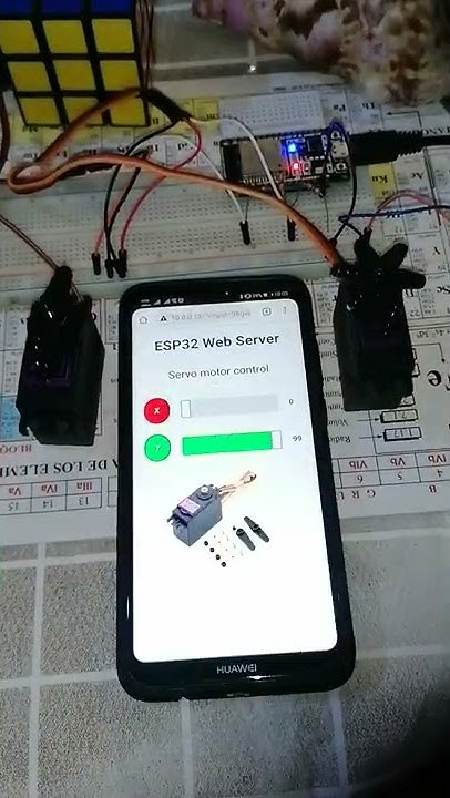 ESP32 servo motor control web server #shorts - YouTube