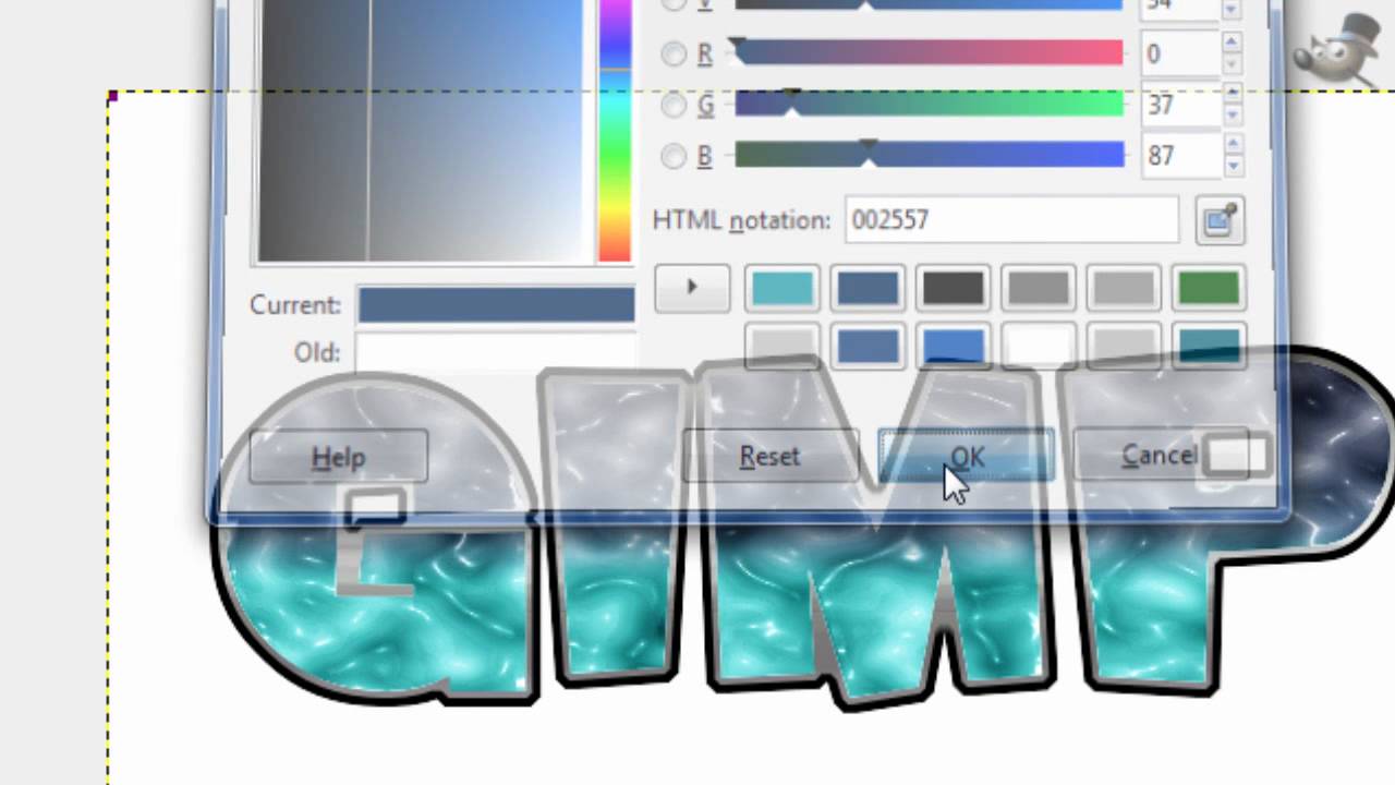 How to create a water-like text effect in GIMP - YouTube