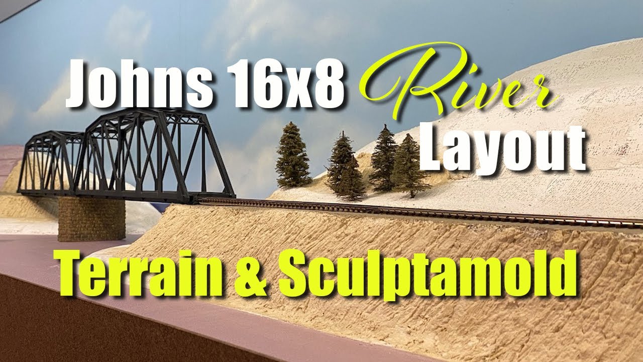 Johns Trains HO Scale River Layout Sculptamold Terrain! - YouTube