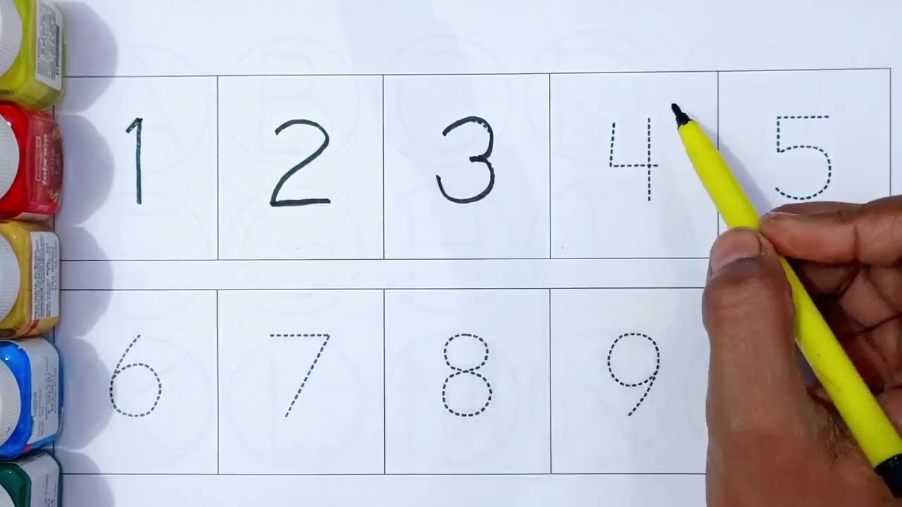 Numbers counting for nursary kids/ children,1234 for kids, numbers ...