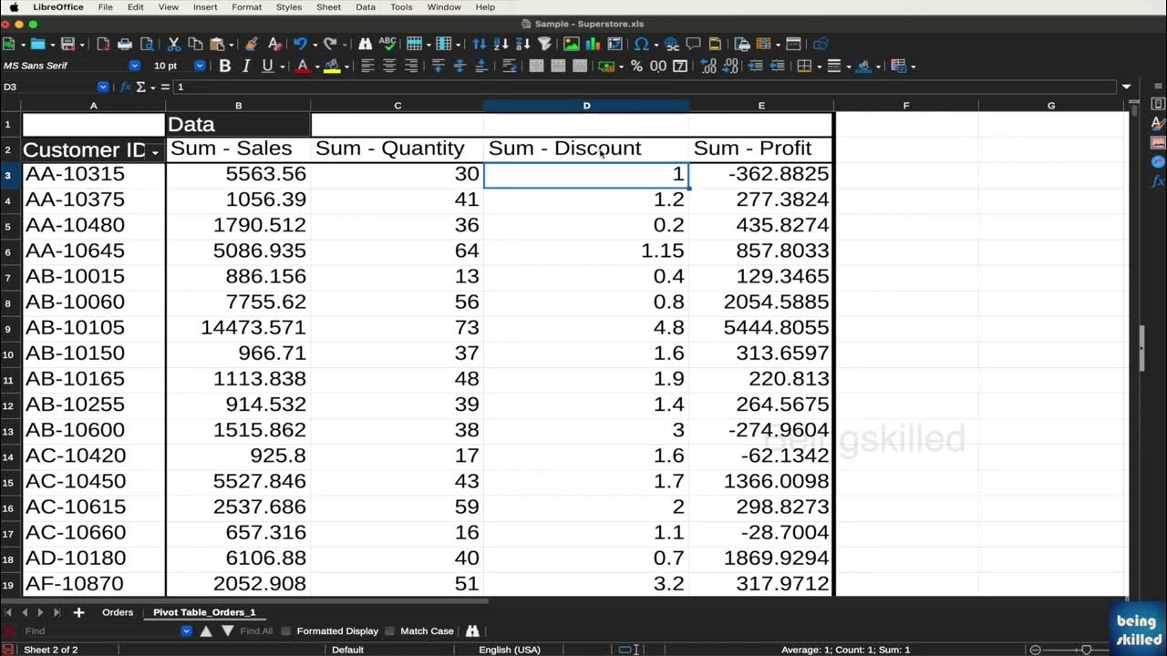 How to create a Pivot table in Libreoffice calc? - YouTube