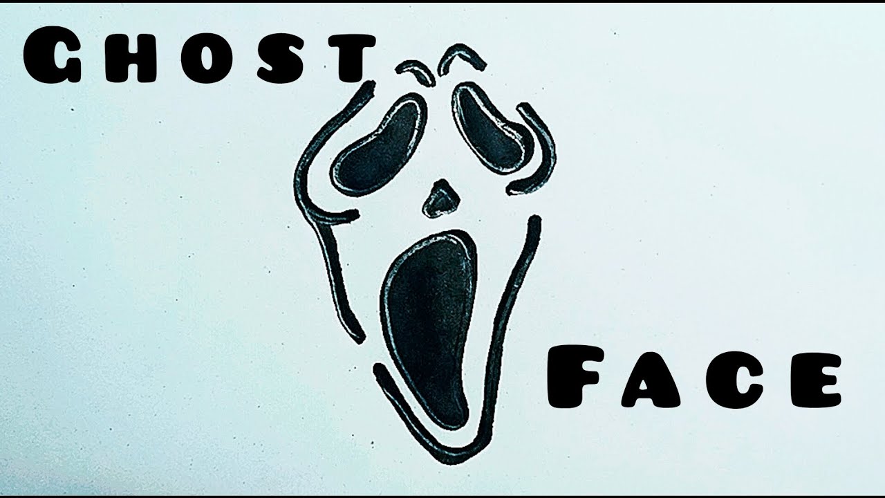 How to draw ghost face || Drawing tutorial - YouTube
