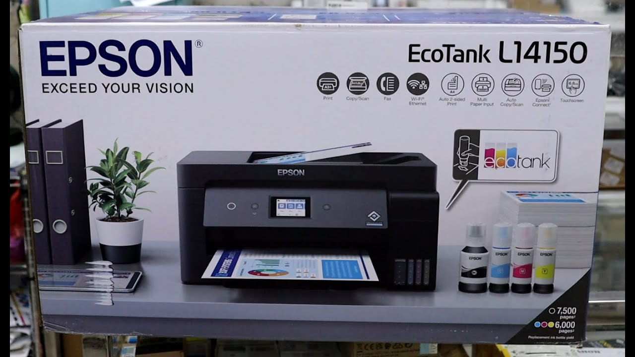 UNBOXING PRINTER EPSON L14150 (REVIEW) - YouTube